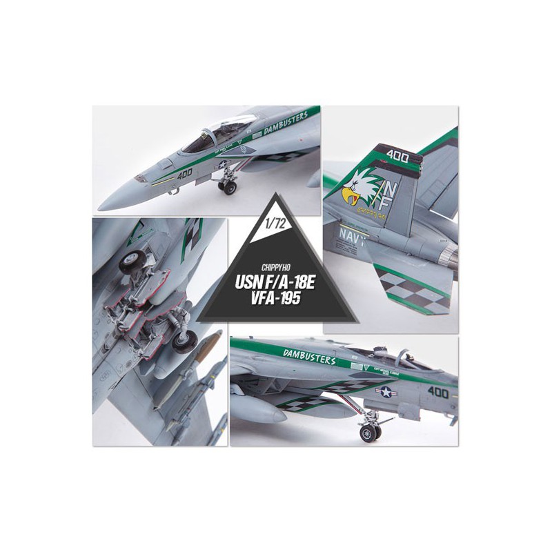 USN F/A-18E VFA-195 plastic plane model "Chippy Ho" 1/72 - Scientific-MHD