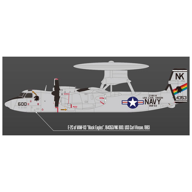 USN E-2C Plastic plane model Vaw-113 1/144 - Scientific-MHD