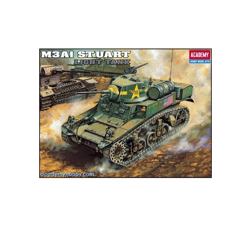 Plastic tank model U.S. M3A1 Stuart Light Tank 1/35 - Scientific-MHD