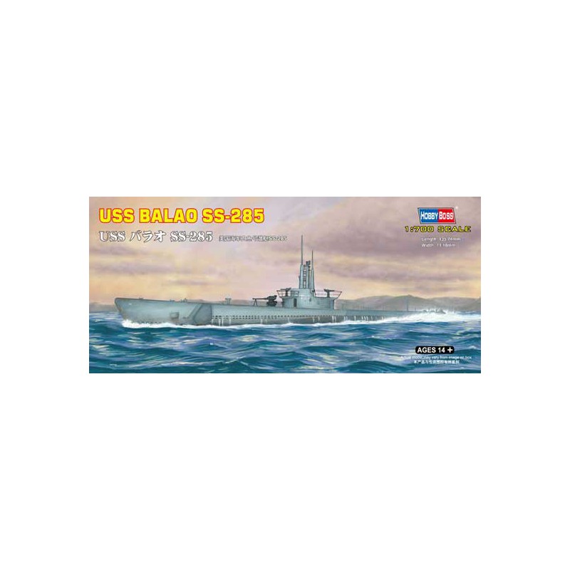 USS Balao US Navy SS-285 1/700 Plastikbootmodell - Scientific-MHD