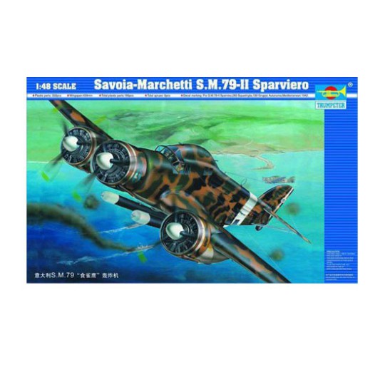 Plastic plane model Savoia Marchetti S.M.79 II - Scientific-MHD