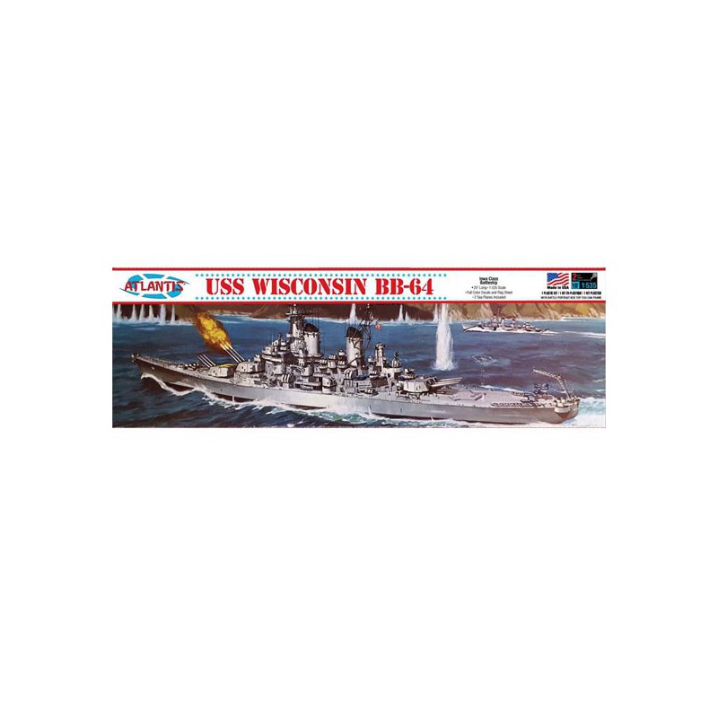 USS Wisconsin BB-64 1/535 plastic boat model - Scientific-MHD