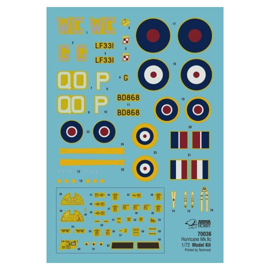 Hurricane MK IIC Model Kit 1/72 plastic plane model - Scientific-MHD