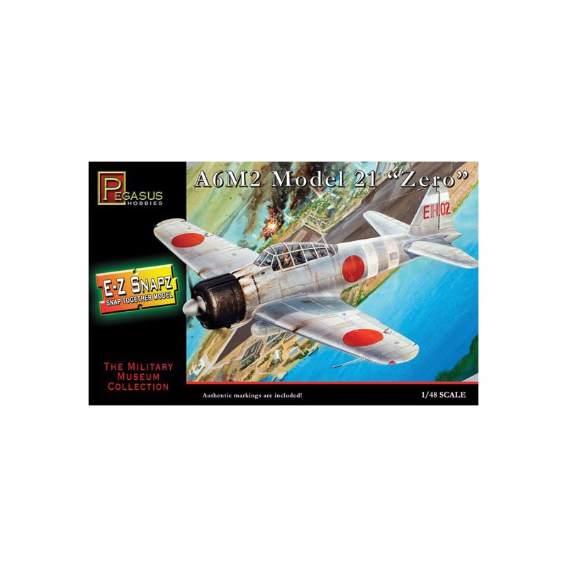 Maquette d'avion en plastique E-Z Built Kit A6M2 ZERO 1/48 - Scientific-MHD