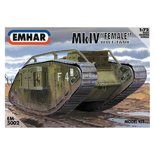 MKIV Plastic Tank Model "weiblicher" WWI -Tank 1/72 - Scientific-MHD