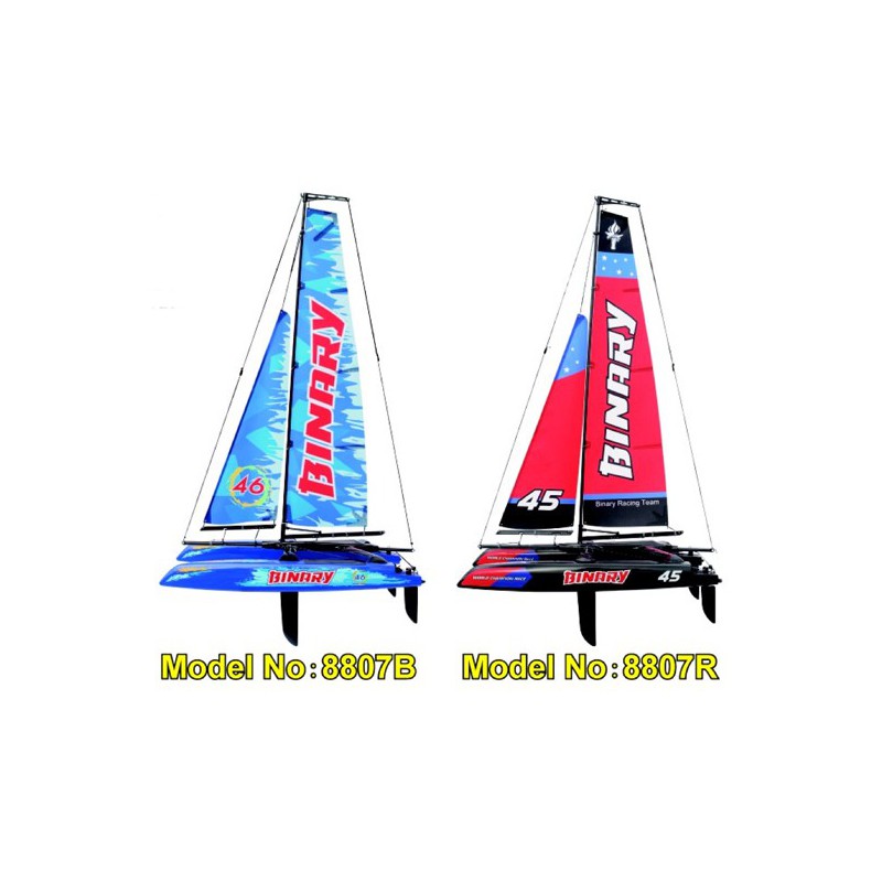 Voilier radiocommandé Mini Catamaran rouge RTS - Scientific-MHD
