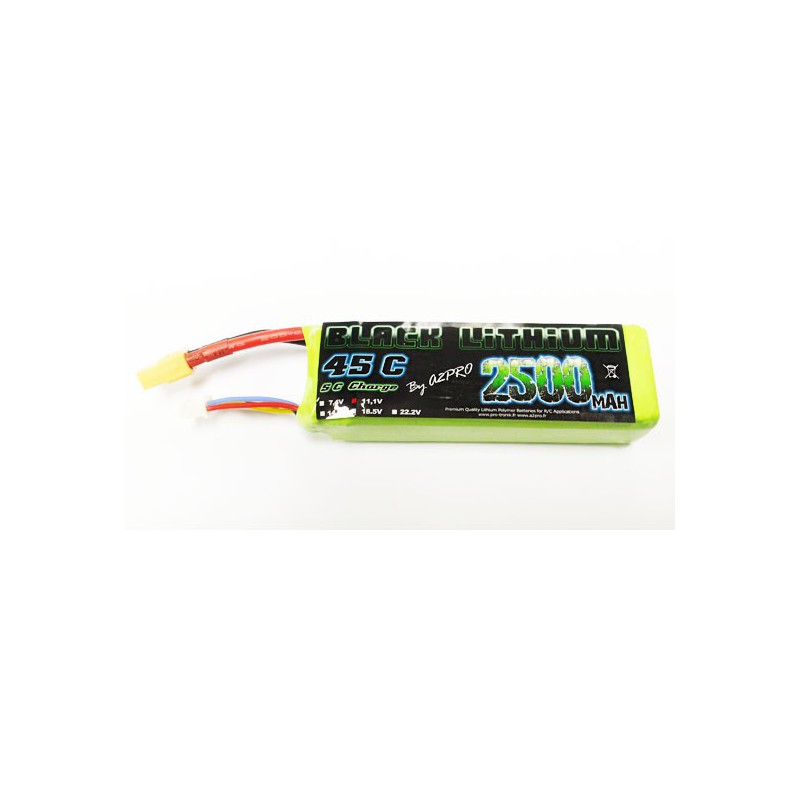 Accu LIPO pour appareil radiocommandé Accu LiPo Black Lithium 2500mAh ...