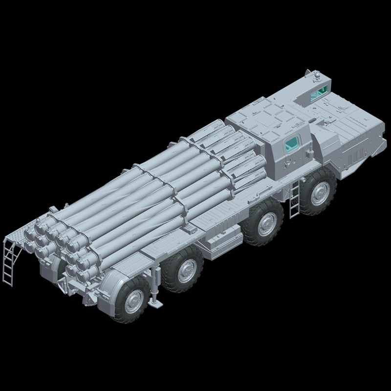 Plastic model of Russian 9A52-2 Smerch-M rocket truck RSZO 9k58 1:72