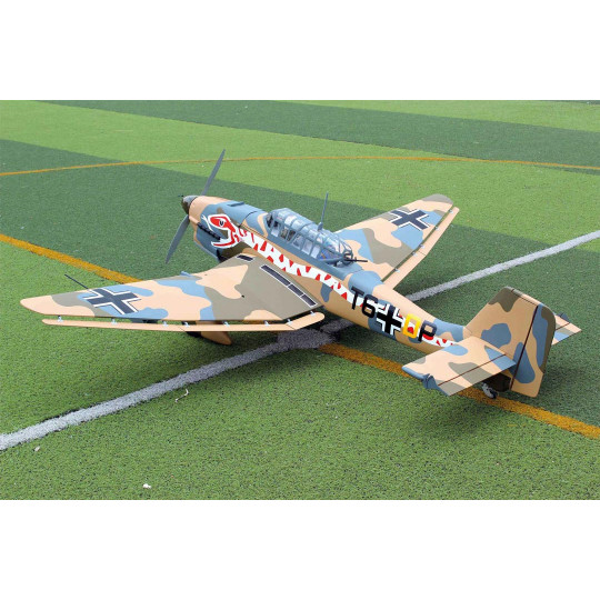 Avion thermique radiocommandé JU-87 STUKA DESERT SNAKE Giant Scale 40 ...