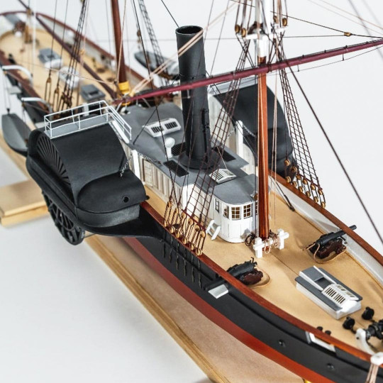 Bateau statique USCG Harriet Lane Steam Cutter Gunboat 1857 1:96