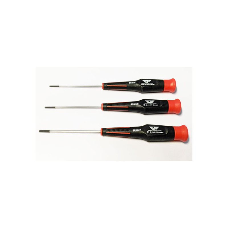 Screwdriver for model game of 3 flat screwdrivers 2 2.4 3mm Scientific MHD