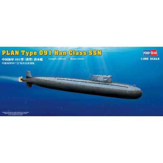 Plastic boat model type 091 Han Class Submarine - Scientific-MHD