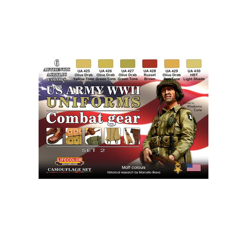 Acrylic paint US uniforms wwii set 2 - Scientific-MHD